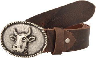 MGM Unisex Costume Belt With Cow G rtel, Braun, 100 EU
