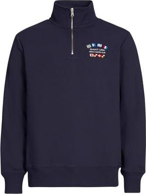 GANT Sweat droit brodé en coton mélangé