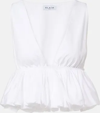 Alaia Ala&iuml;a Top aus Baumwolle