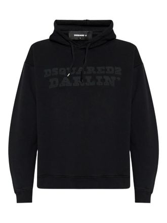 Dsquared2 hoodie en coton à logo imprimé - Noir