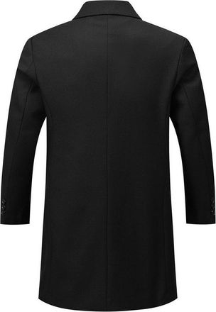 AlltheMen Trenchcoat Trenchcoat mit Reverskragen Herren Business Stil im Relaxed Fit