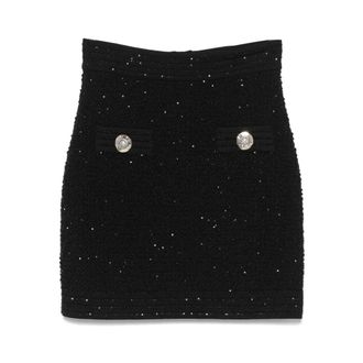Balmain Modischer Rock Ff1Lb015 Ki74 - - Skirts - Damen - Schwarzk - M