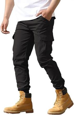 Generic Pantalon de travail pour homme avec poches multiples, pantalon d&eacute;contract&eacute;, v&ecirc;tements de plein air, v&ecirc;tements de travail pour le printemps et l&eacute;t&eacute;, co