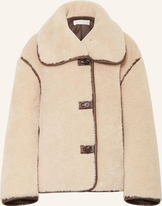 Arket Arket Kunstfell-Jacke beige