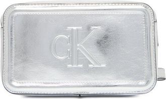 Calvin Klein Handtasche Bold Ck Metallic Camera Bag LV04F3331G Silberfarben