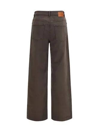 P.A.R.O.S.H. Womens Drill Pants Testa Di Moro Cotton; Elastane Trousers