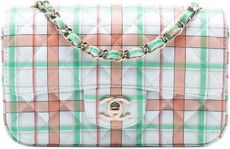 Chanel Hobo Bags - Mini Rectangular Classic Printed Calfskin Single F - Gr. unisize - in Gr&uuml;n - f&uuml;r Damen