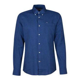 Barbour Homme, Chemises, Bleu, Taille: XL Chemise Sur Mesure en Lin