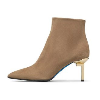 Loriblu Femme, Chaussures, Brun, Taille: 41 EU Bottines &agrave; talon en m&eacute;tal en forme de L
