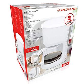 Dunlop Dunlop 871125207791 Kaffeemaschine, 1.25 L, Wei&szlig;