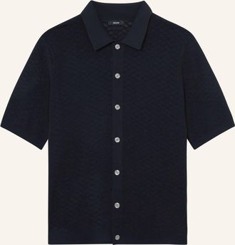 Reiss Reiss Strickhemd Phoenix Extra Slim Fit blau
