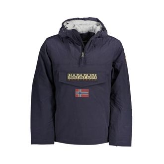 Napapijri Blaue Herrenjacke Rainforest Stil - - Jackets - Herren - Blau - 2XL