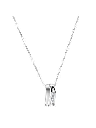 Zeeme Basic Anh&auml;nger mit Kette 925/- Sterling Silber rhodiniert Zirkonia