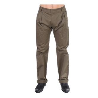 Gianfranco Ferre Gr&uuml;ne Baumwoll-Stretch-Logo-Hose - - Trousers - Herren - Gr&uuml;n - M