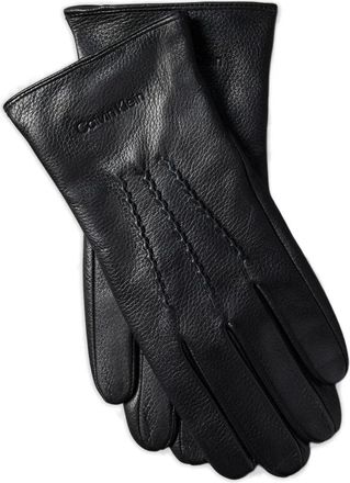 Calvin Klein Handschuhe aus Leder - Schwarz