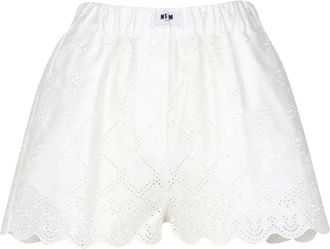 Msgm Msgm, Femme, Shorts, Blanc, Taille: 42 FR Short Shorts