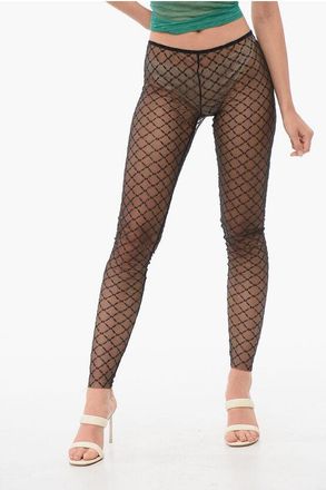 Dsquared2 Sequine-Embroidered Mesh Collant size S