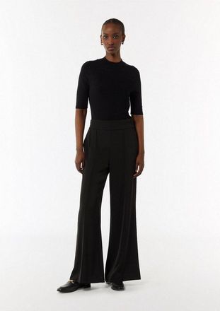 Comma Kurzarmpullover Strickpullover Feinstrickpullover mit Stehkragen