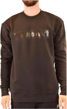 Philipp Plein Homme, Sweatshirts et sweats &agrave; capuche, Noir, Taille: M SweaT-shirt imprim&eacute; &agrave; manches longues et col rond