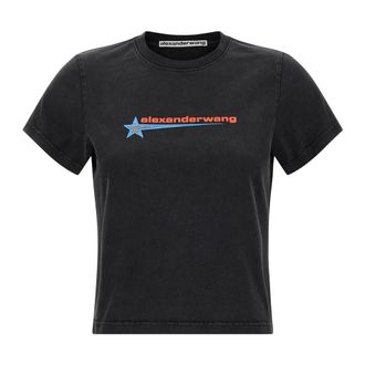 Alexander Wang Femme, Tops, Noir, Taille: 40 FR T-shirt Court