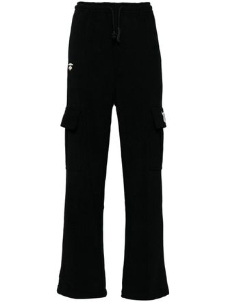 Aape By A Bathing Ape pantalon cargo à logo - Noir