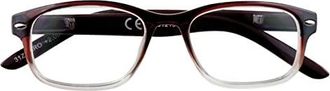 Zippo Lunettes de lecture de, faite avec un cadre de lignes douces, idéale pour les hommes et les femmes, dioptre +2.00, couleur brune ombragée