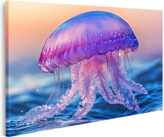 Islandburner Bild auf Leinwand Leuchtende Qualle bei Sonnenuntergang Bilder Wandbilder Poster
