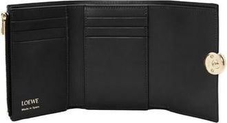 Loewe Petit portefeuille vertical Pebble en cuir de veau nappa brillant