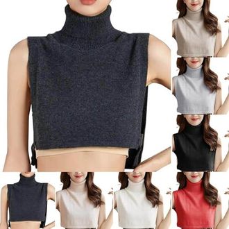 FNKDOR Faux col Roulé pour Homme et Femme Empiècement col Roulé Amovible Unisexe Épaule Cache Cou Coton Coupe Vent Doux et Agréable pour la Peau Respirant et