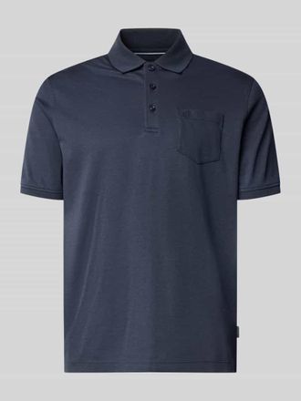 Bugatti Regular Fit Poloshirt mit Brusttasche und Label-Stitching