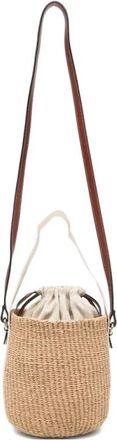 Chlo&eacute; Femme, Sacs, Beige, Taille: ONE Size Small Woody Basket Bag