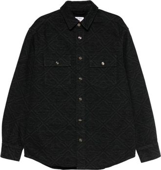 Casablanca Homme, Chemises, Noir, Taille: M Monogram Cotton Shirt