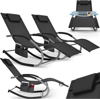 TecTake Tectake - Chaise longue taya ergonomique avec fonction de balancement
