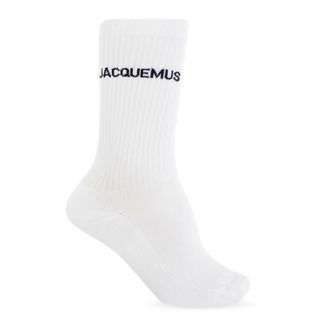 Jacquemus Logo Socks - Femme - Sous-v&ecirc;tements - Blanc - Taille: S
