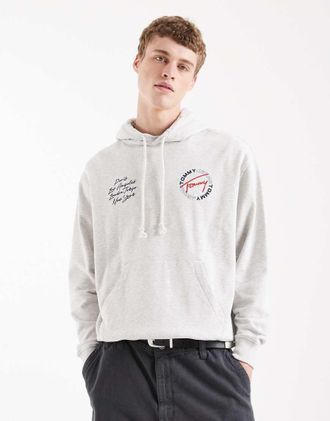 Tommy Jeans DNA - Locker geschnittener Kapuzenpullover in Grau
