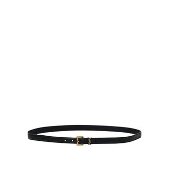 Saint Laurent Klassischer Lederg&uuml;rtel Schnalle - - Accessories - Herren - Schwarzk - 85 CM