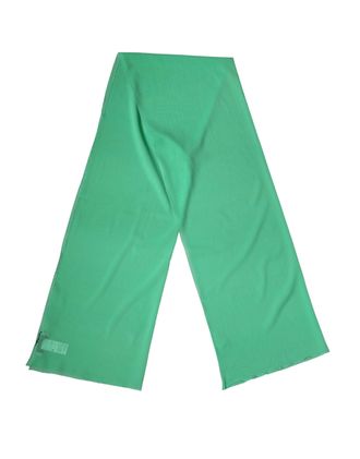 Dolce & Gabbana Womens Green Silk Neck Wrap Shawl Stole 200cm X 64cm Scarf Elastane