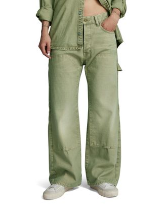G-Star RAW Damen Bowey 3D Carpenter Loose Jeans, Grün (Sun Faded sage gd D24354-D491-G552), 31W / 34L