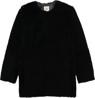 The Garment veste en peau lainée - Noir