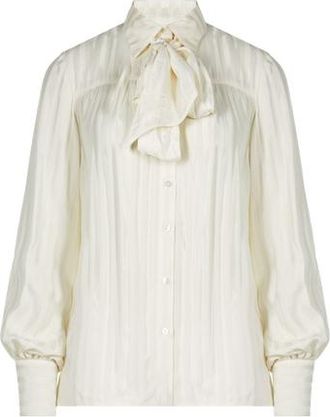 Saison 1865 Blouse &agrave; col lavalli&egrave;re en satin