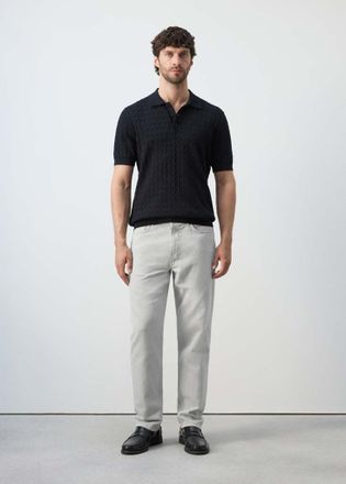 Mango Jean Lori tapered-fit gris glac&eacute; - Homme - 38 - MANGO MAN