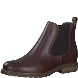 Tamaris Femme Bottines, Dame Bottines Chelsea,Demi-Bottes,Bottines,Bottes de Glisse,Plat,Muscat Leather,38 EU