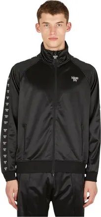 More Joy Homme, Sweatshirts et sweats &agrave; capuche, Noir, Taille: L Logo Tape Track Jacket