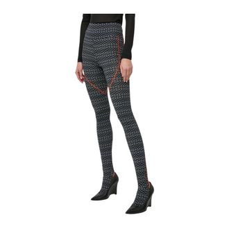 Patrizia Pepe Monogram Leggings - - Trousers - Damen - Schwarzk - S