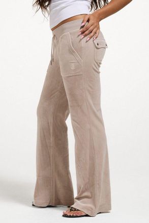 Juicy Couture Sweathose LAYLA LOW RISE POCKETED FLARE. Damen Trainingshose Damen, Sweathose, Velour, Jogginghose mit Glitzer, Sale