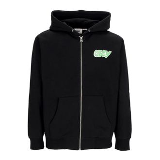 Obey City Watch Dog Zip Hoodie - - Sweatshirts & Hoodies - Herren - Schwarzk - XL