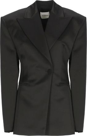 Andamane Femme, Vestes, Noir, Taille: 36 FR Satin Blazer