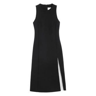 Ami Figuratives Schlitzkleid - - Dresses - Damen - Schwarzk - M