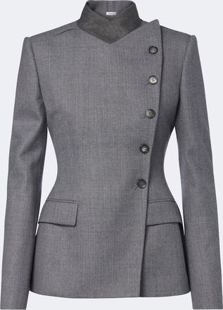 Alexander McQueen Veste en tweed de laine