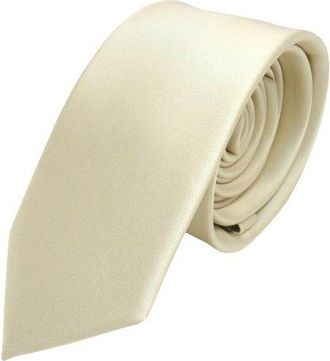 TigerTie ohne Markenname &eacute;troit TigerTie satin cravate en beige beige jaune champagne unicolor - Tie